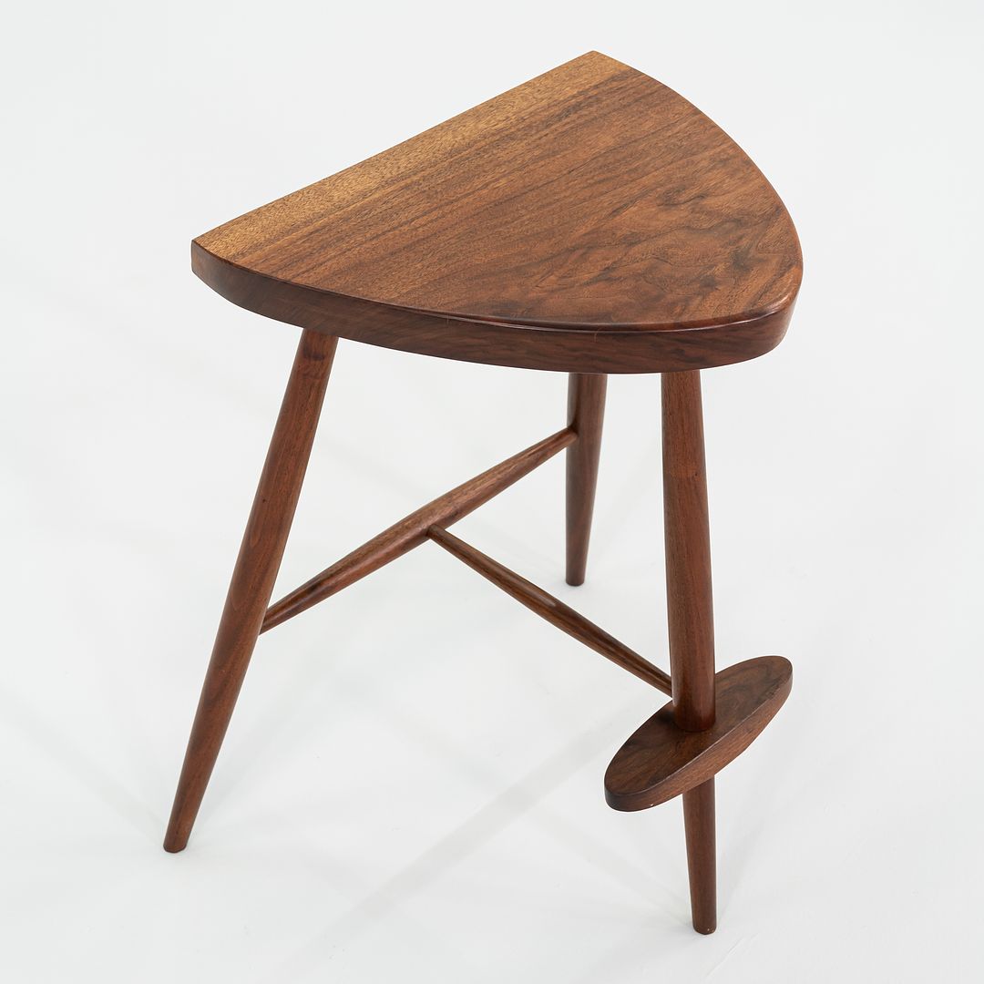 Custom Three-Legged Counter Stools by Mira Nakashima | Rarify
