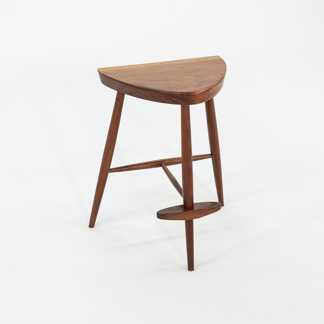 Custom Three-Legged Counter Stools by Mira Nakashima | Rarify