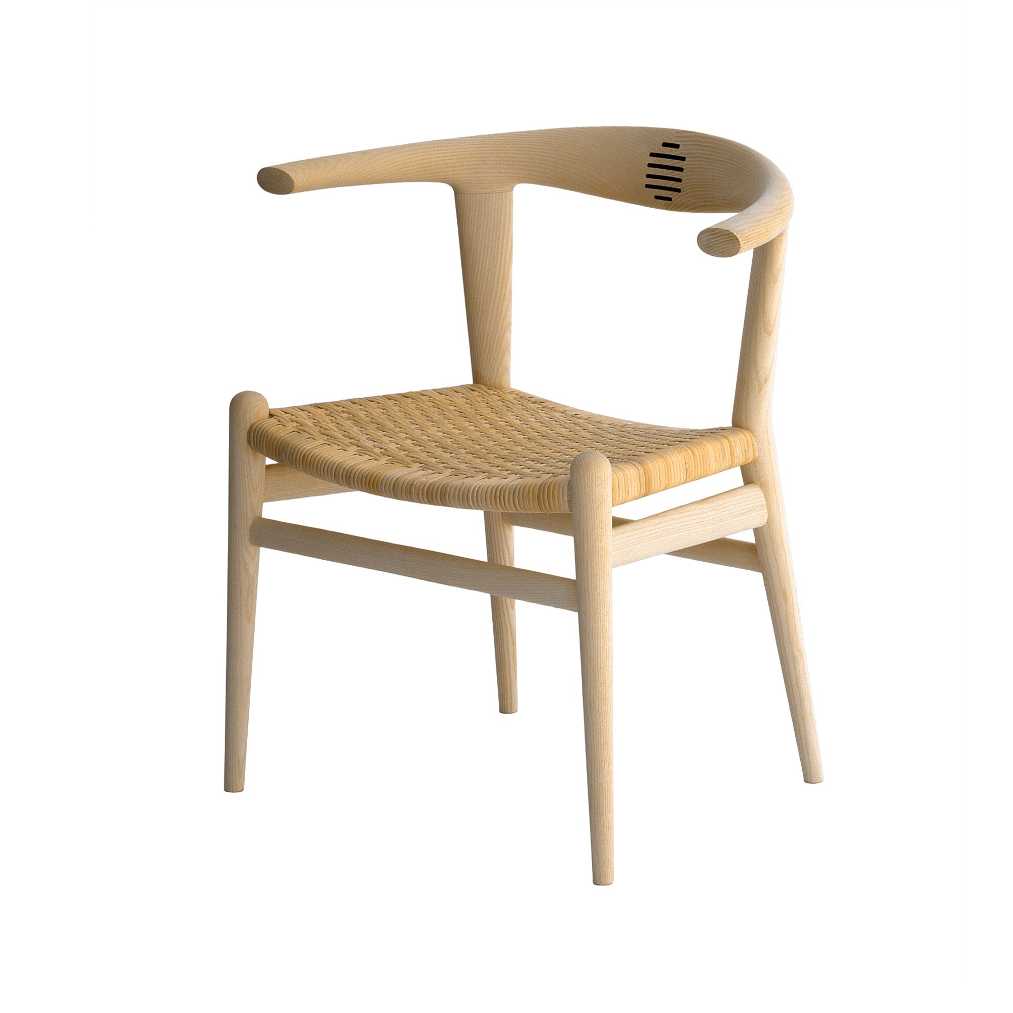 PP518 Bull Chair — Cane by Hans J. Wegner — Rarify
